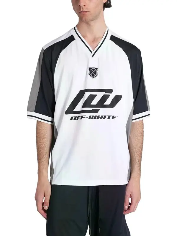 Off-White Logo-print V-neck T-shirt - White