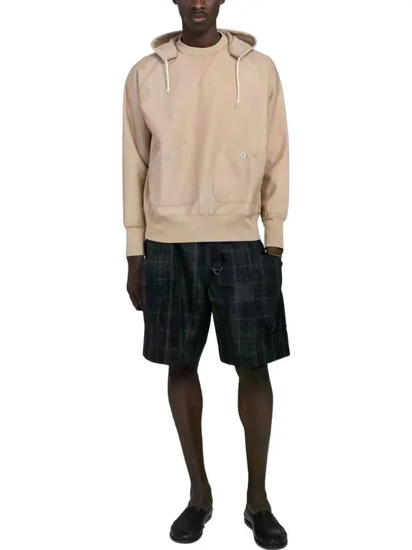Comme Des Garçons Button-pocket Hoodie - Neutrals