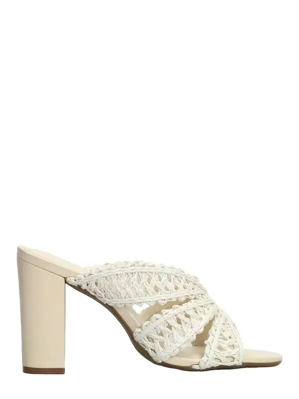 AREZZO Woven Crossover Block Heel Sandals - Neutrals