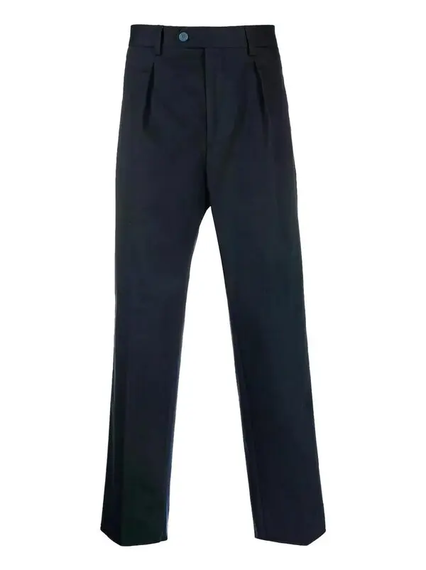 Etro Side-band Gabardine Trousers - Blue