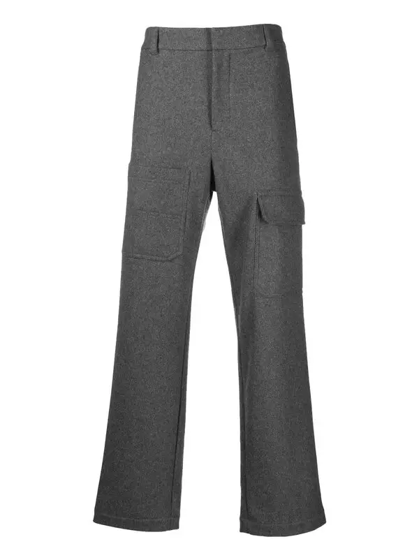 Helmut Lang Flannel Cargo Pants - Grey