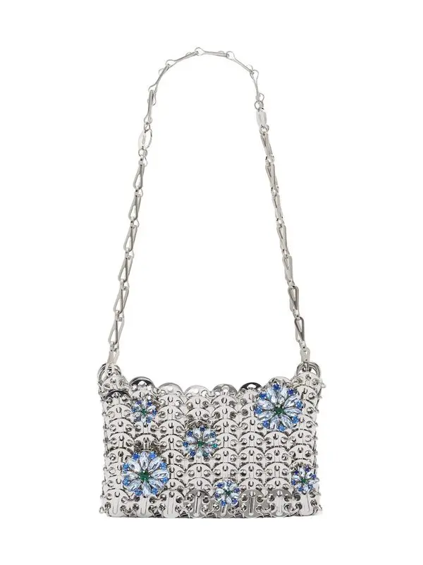 Rabanne 1969 Nano Embellished Shoulder Bag - Silver