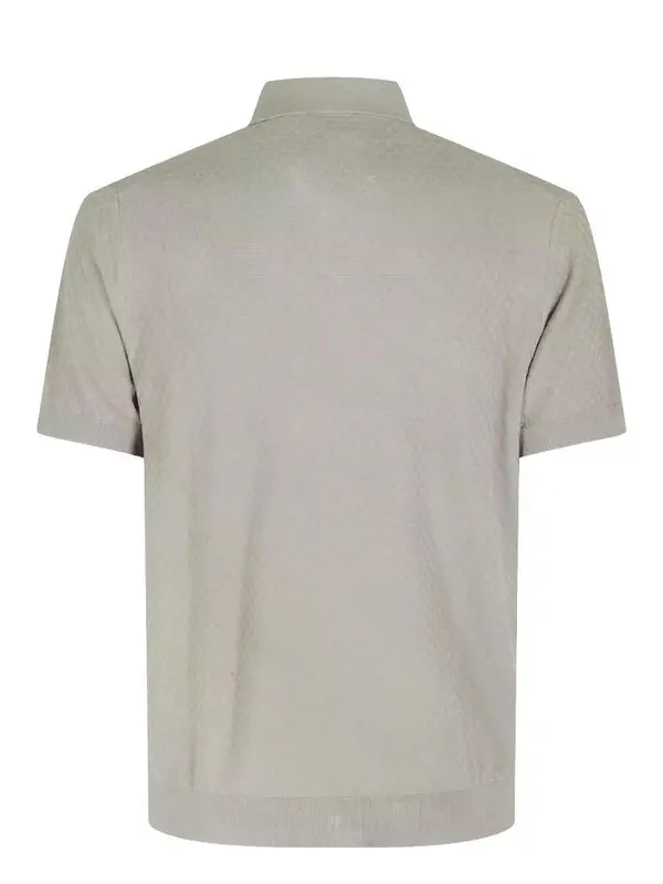 PAOLO PECORA Micro-jacquard Polo Shirt - Grey