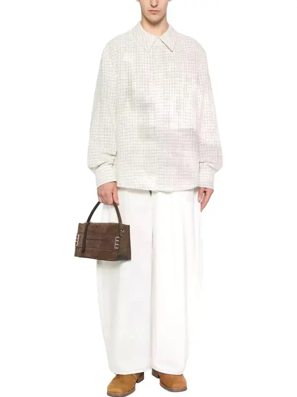 Séfr Wes Check-pattern Long-sleeve Shirt - Neutrals