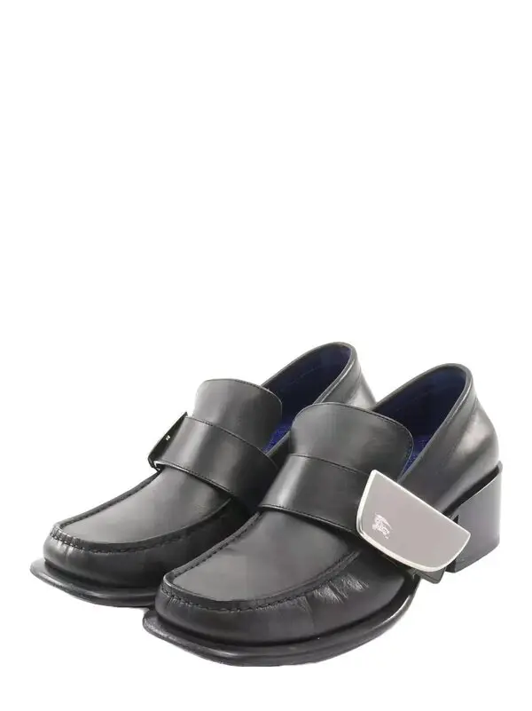 Burberry 50mm Leather Loafers - Black