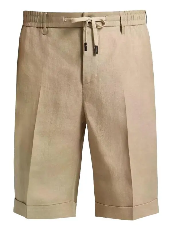 Peserico Drawstring Waist Turned-up Shorts - Neutrals