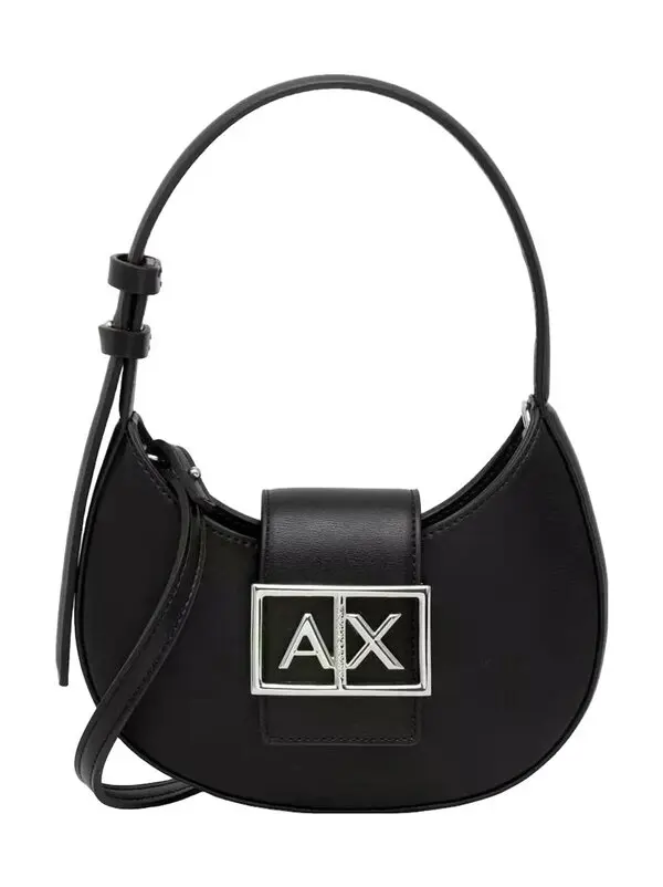 Armani Exchange Logo-plaque Shoulder Bag - Black