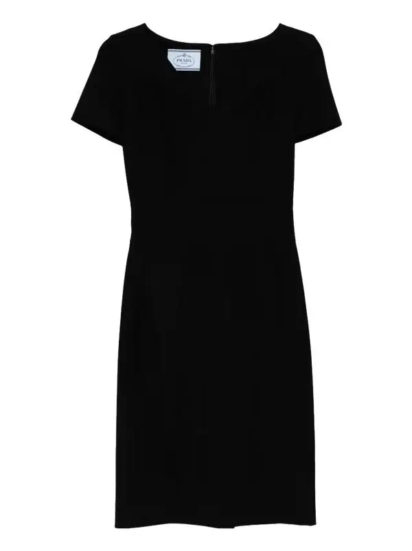 Prada V-neck Short-sleeve Dress - Black