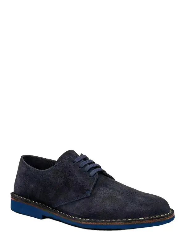 FRAU Navy Suede Derby Shoes - Blue