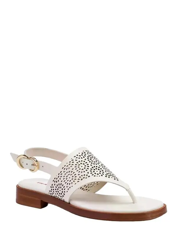FRAU Perforated Slingback Sandals - Neutrals
