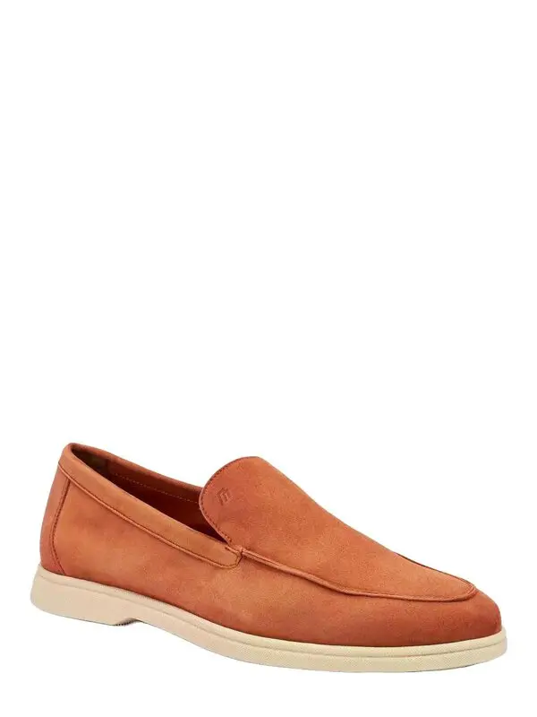 FRAU Suede Slip-on Loafers - Orange