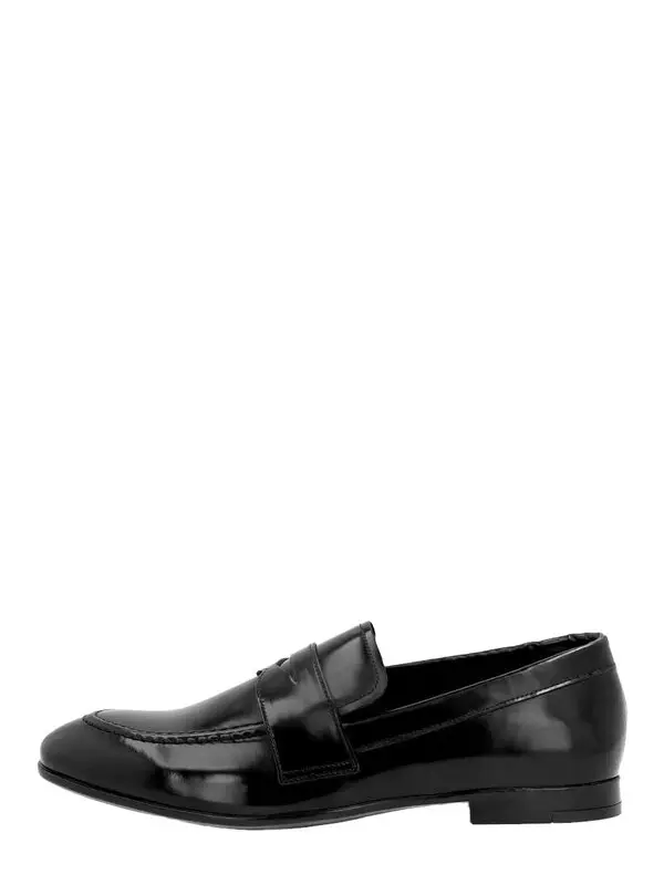 FRAU Polished Leather Loafers - Black