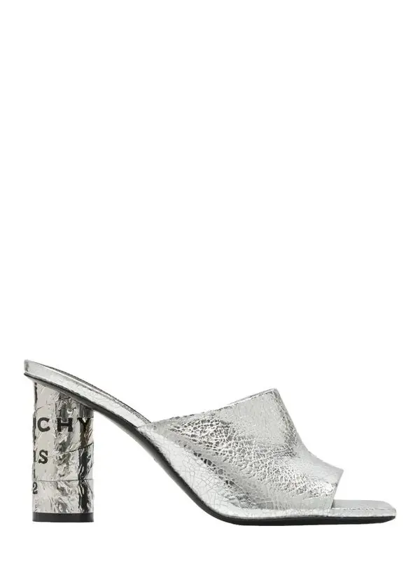 Givenchy Tape Logo-print Heeled Sandals - Silver