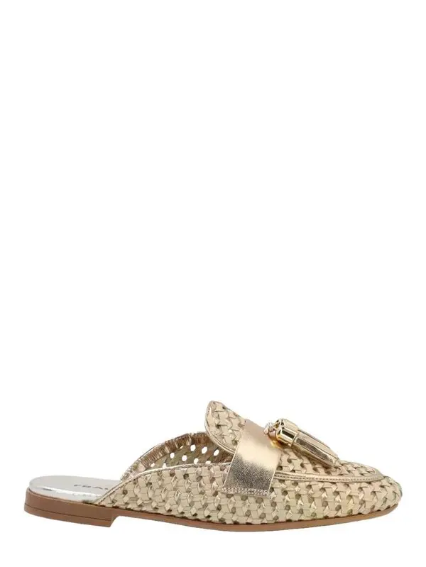 FRAU Woven Tassel-detail Mules - Neutrals