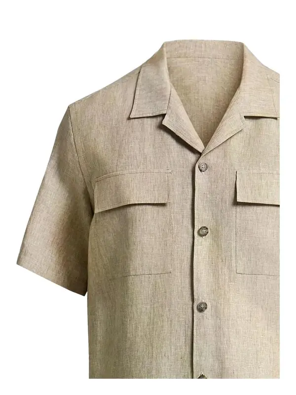 Peserico Camp-collar Shirt - Neutrals