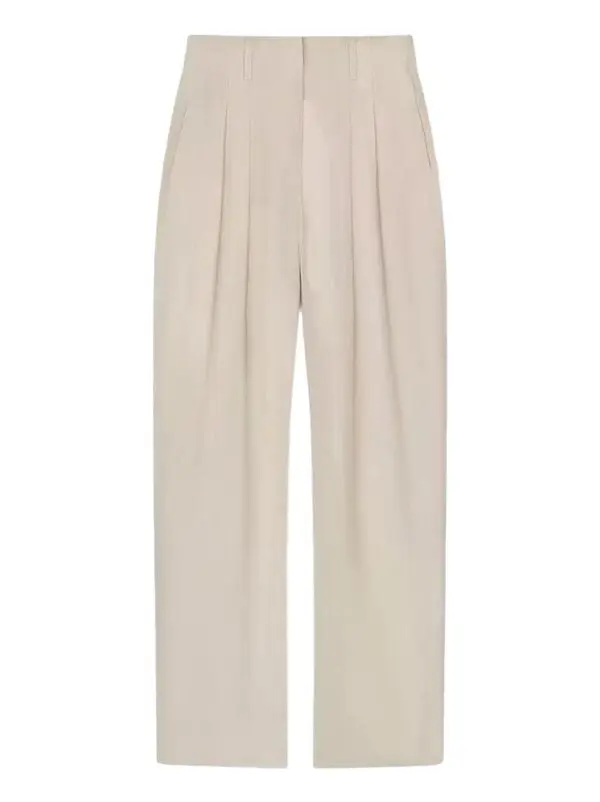 Nanushka Hettie Pleated Barrel-leg Trousers - Neutrals