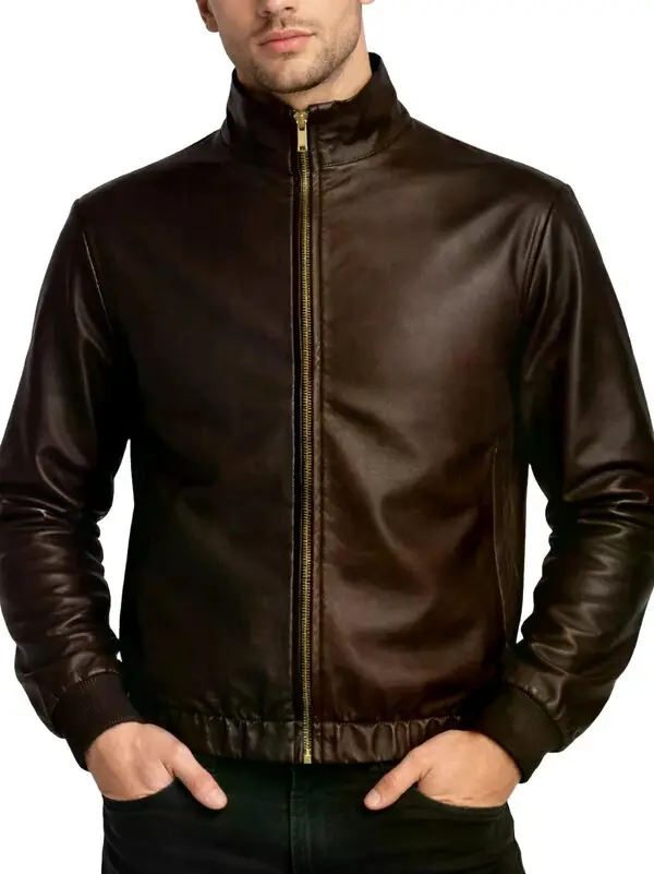 FRANZESE COLLECTION Reversible Bomber Jacket - Brown