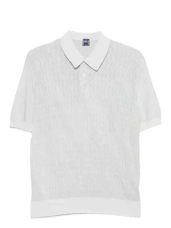 Fedeli Textured-knit Polo Shirt - Grey