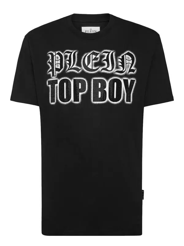 Philipp Plein Crystal-embellished Cotton T-shirt - Black