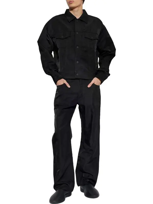 Fear Of God Essentials Textured Straight-leg Trousers - Black
