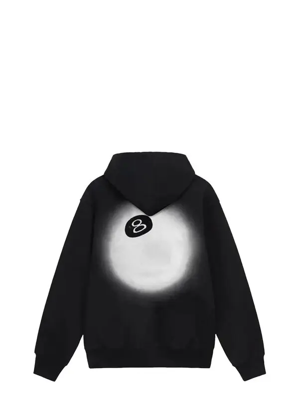 StÜssy 8 Ball Fade Drawstring Hoodie - Black