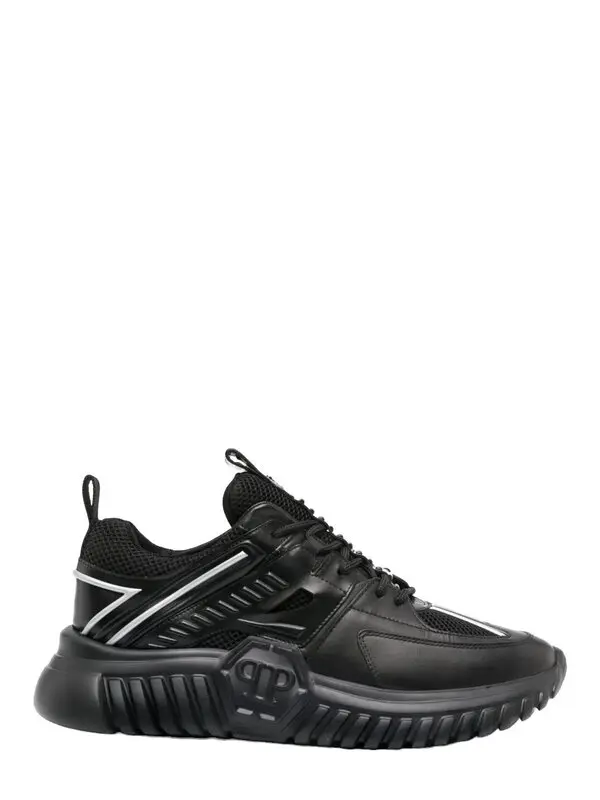 Philipp Plein Runner Hexagon Panelled Sneakers - Black