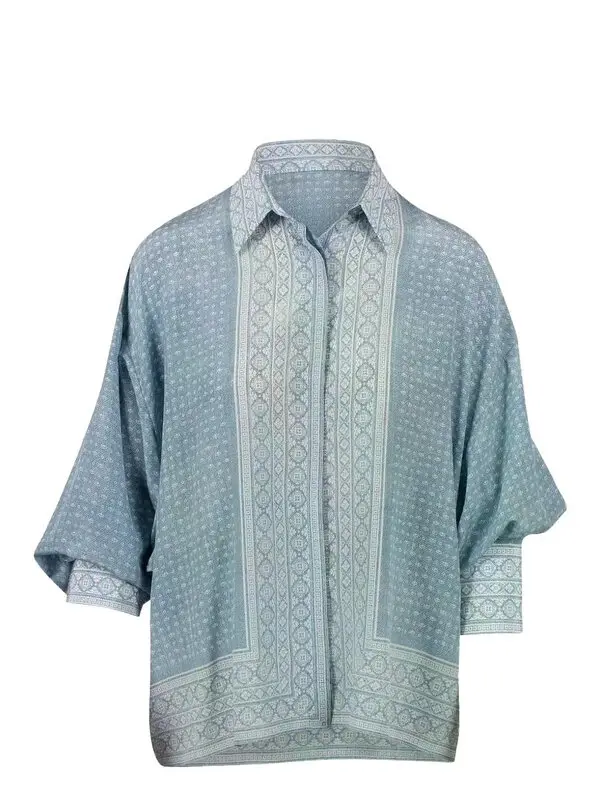 Ermanno Scervino Geometric Print Shirt - Blue