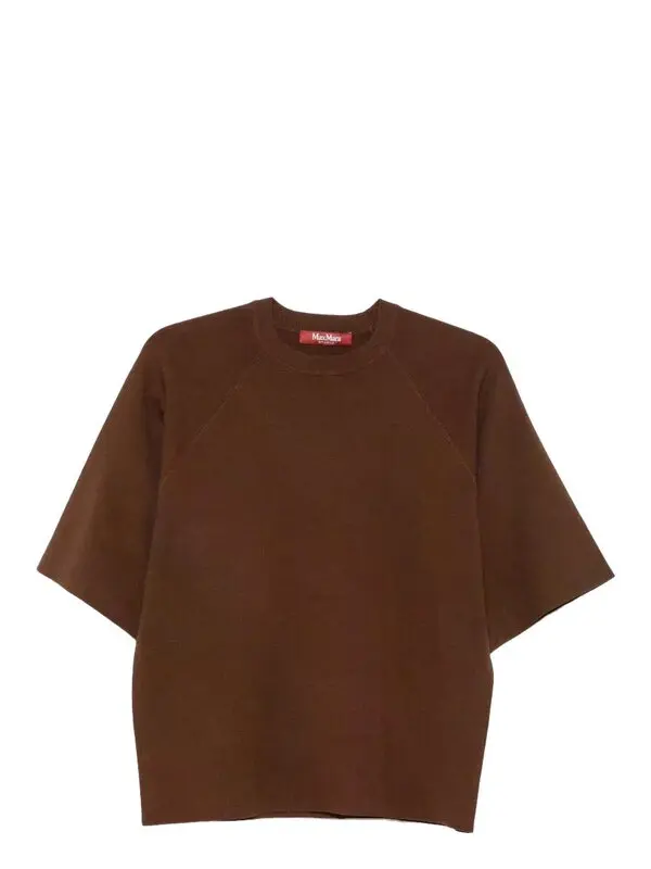 Max Mara Velo Raglan-sleeve Knitted Sweater - Brown