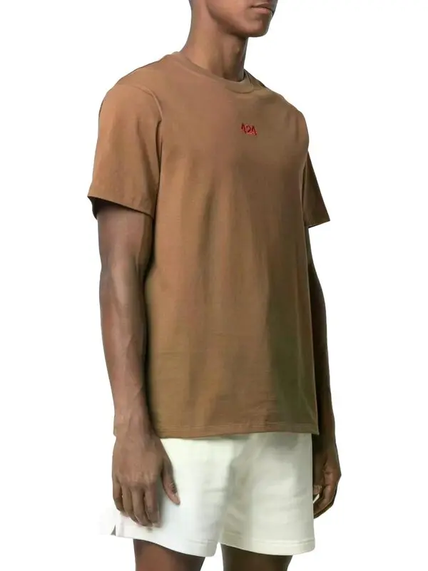 424 Embroidered Micro Logo T-shirt - Brown