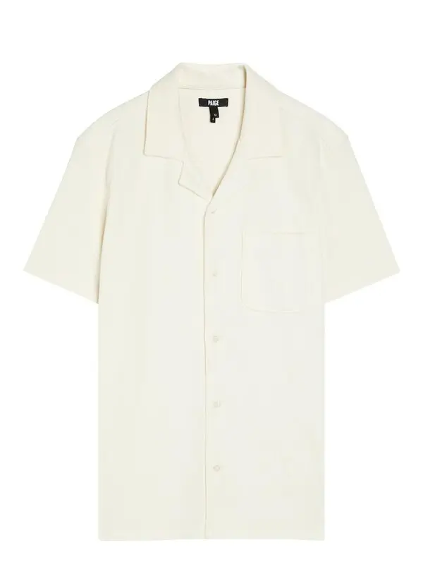 Paige Oliver Ribbed Cotton-blend Shirt - Ecru