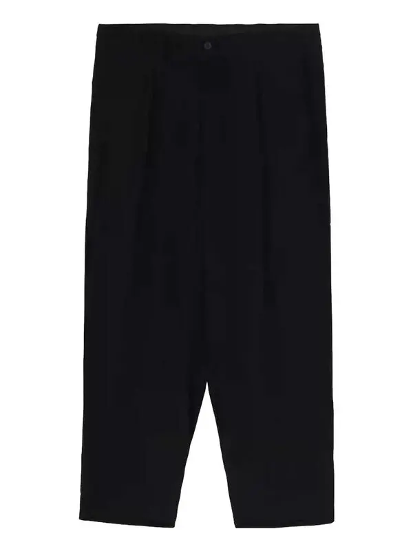 Yohji Yamamoto Pleated Chino Trousers - Black