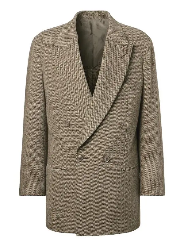 Giorgio Armani Archivio Cotton And Wool-blend Blazer - Brown