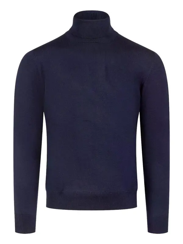 BARBA NAPOLI Maglia Turtleneck Sweater - Blue