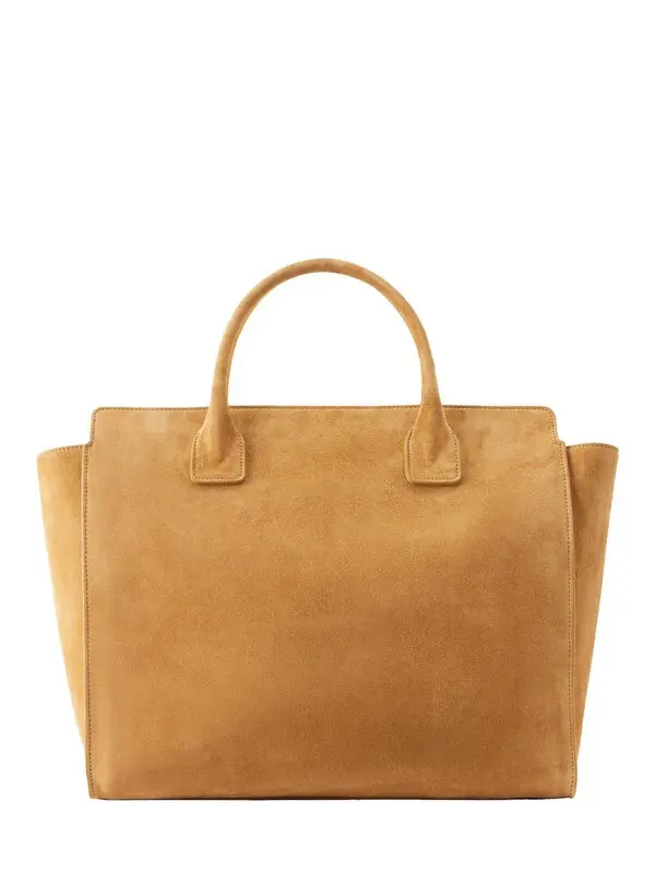 NILI LOTAN Bianca Suede Tote - Brown