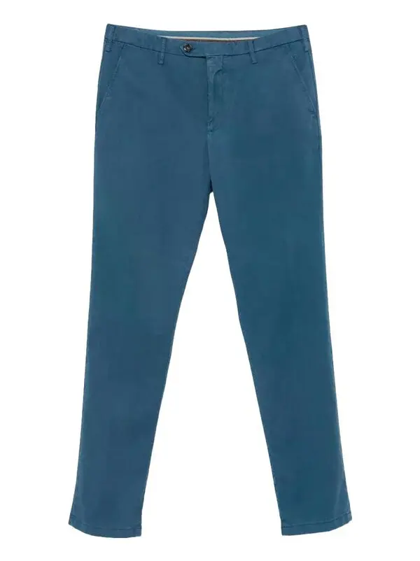 Canali Straight-leg Chino Trousers - Blue