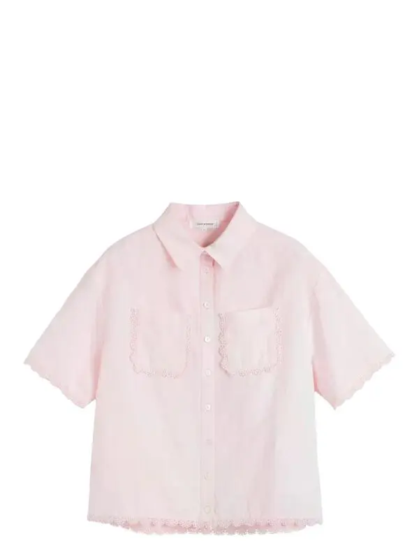 Chinti & Parker Scallop Trim Shirt - Pink