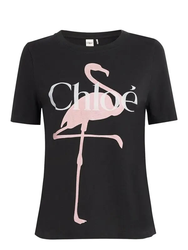 Chloé Cotton Logo T-shirt - Black