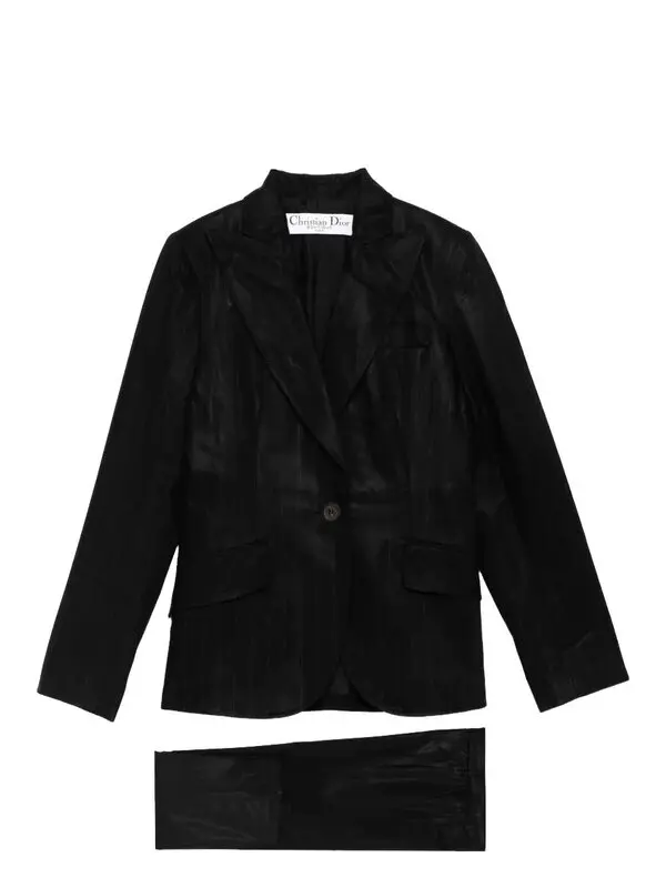 Dior Wool Pinstripe Suit Set - Black