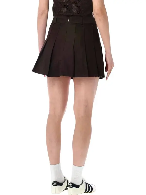 Adidas Twill Pleated Skirt - Brown