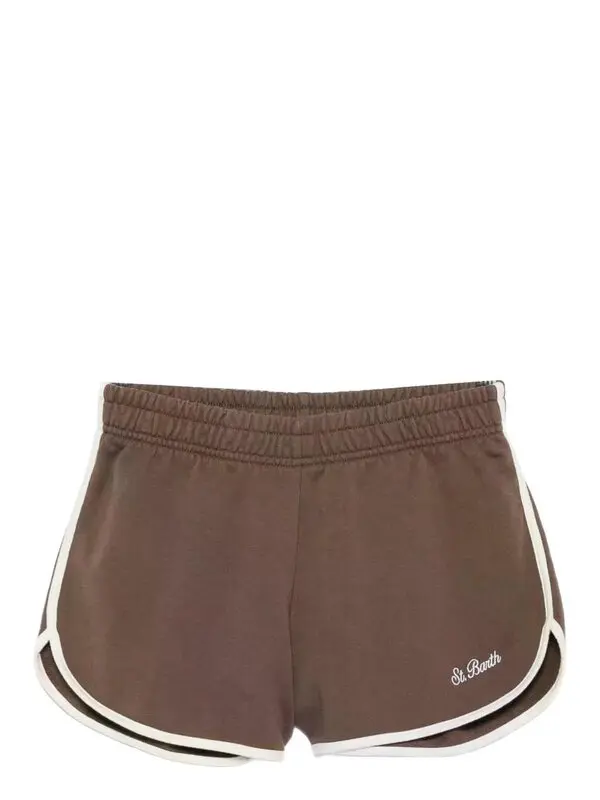MC2 SAINT BARTH Francine Light Logo-embroidered Shorts - Brown