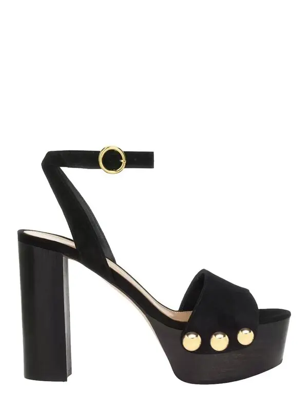 GIANVITO ROSSI Ardea Studded Platform Sandals - Black