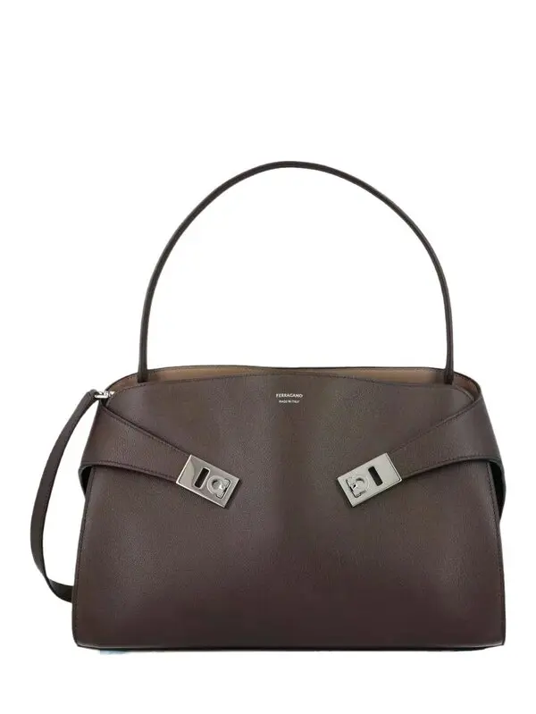 FERRAGAMO Soft Hug Shoulder Bag - Umber