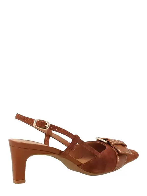 FRAU Suede Slingback Pumps - Brown