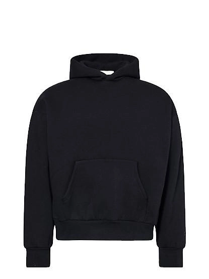 Fear Of God Logo-print Cotton-blend Hoodie - Jet Black