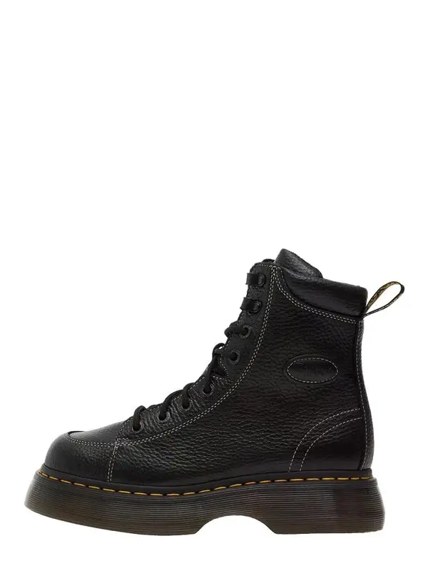 Dr. Martens Buzz 8i Pebbled-leather Lace-up Boots - Black