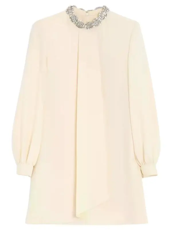 Valentino Garavani Cady Couture Embroidered Dress - Neutrals