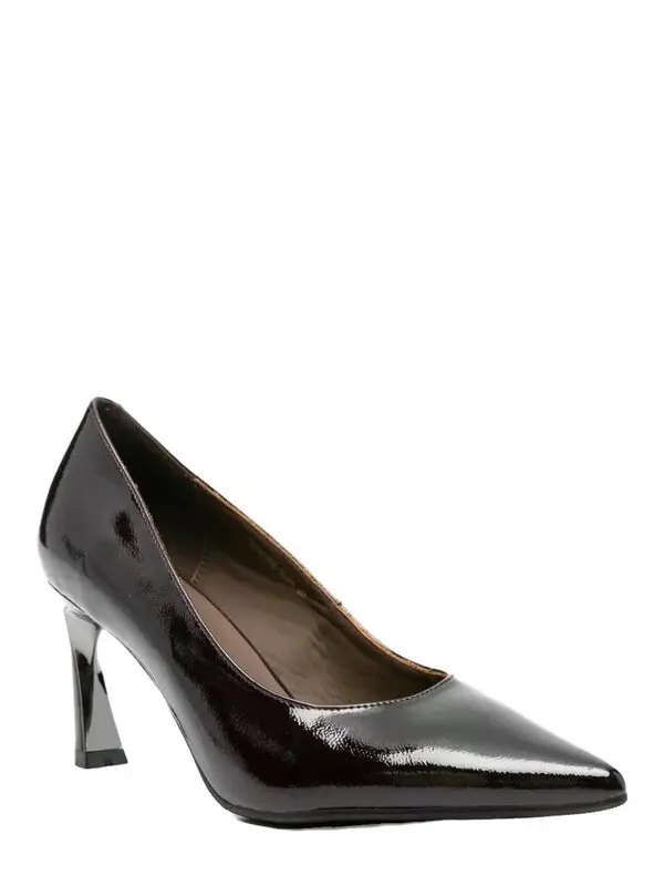 SERGIO MORETTI FIRENZE Patent Leather Pointed-toe Pumps - Brown