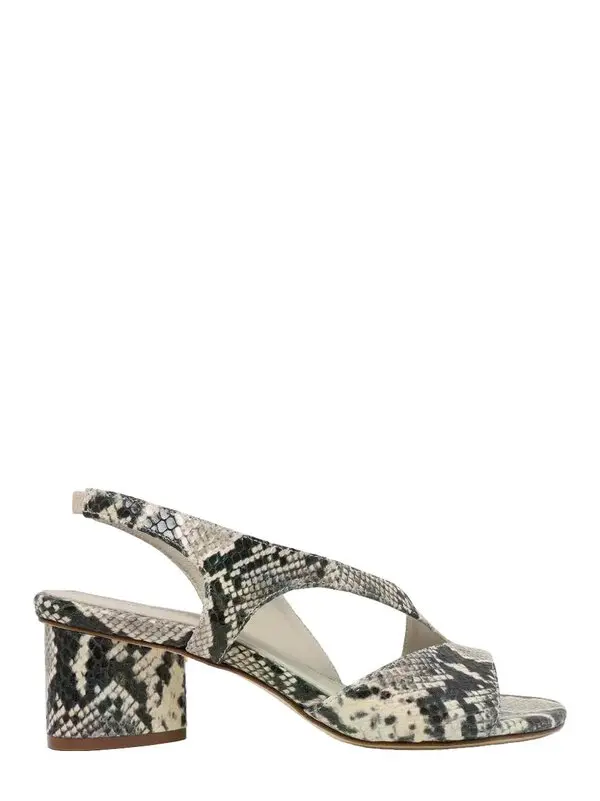 VIC MATIE Snakeskin-effect Slingback Sandals - Grey