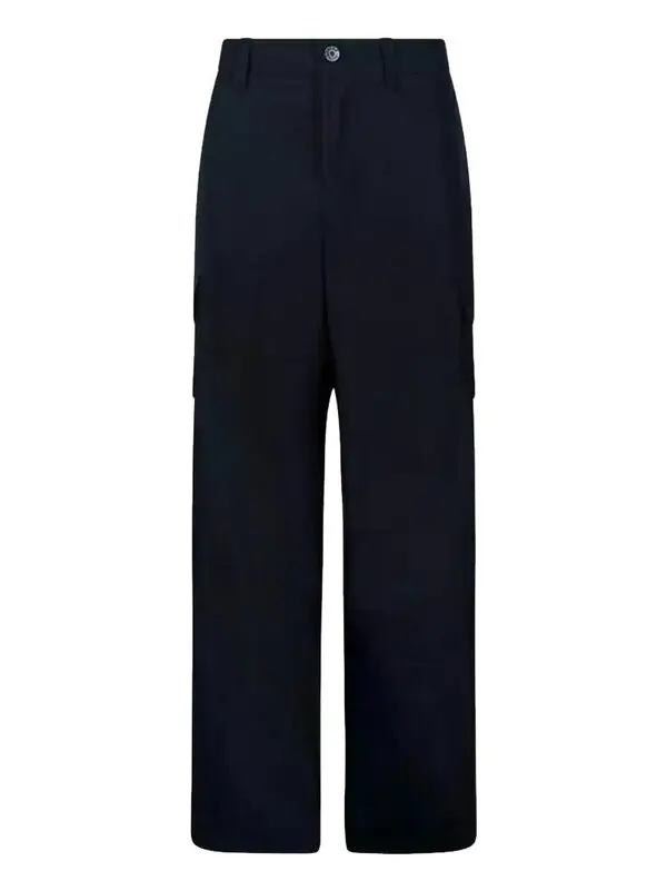 Stone Island Logo Patch Cargo Pants - Blue