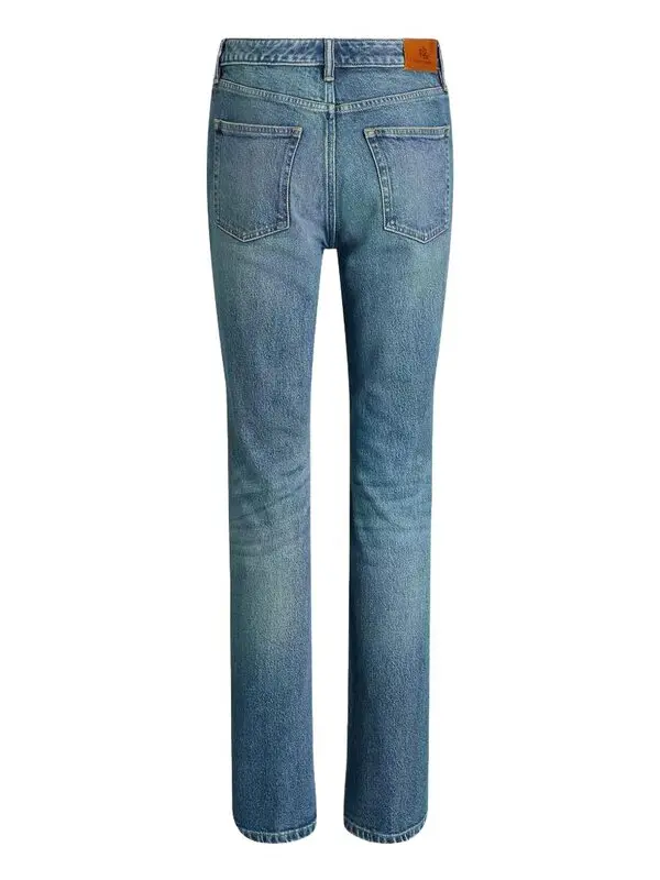Ralph Lauren Faded Whiskered Straight Leg Jeans - Blue